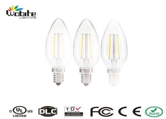 175 Lumen LED Filament Lamp E27 Light Bulb 2W For Library Subway Station