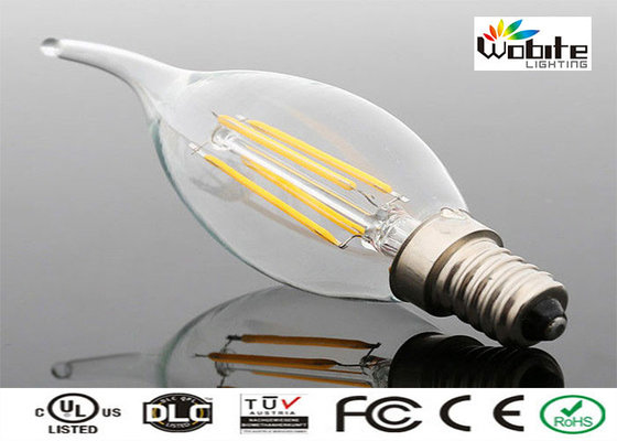 Residential LED E14 Bulb Filament Lamp 6W 520 Lumen Low Power Consumption