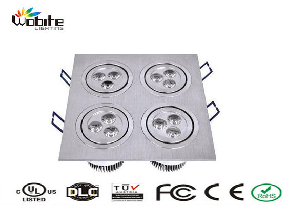 720g 12W LED Recessed Ceiling Lights Commercial AC 85V - 265V Over Voltage Protection