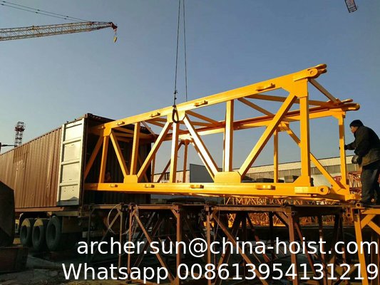 Self Erecting Hammer Head Tower Crane 10 ton 65 m Boom Building supplier