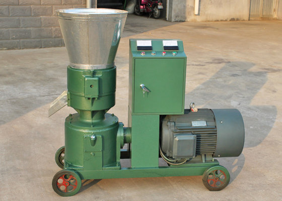 Flat Die Animal Feed Pellet Mill Equipment With Gearbox Transmission System