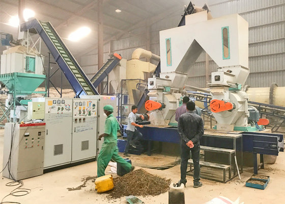Rice Husk Pelletizing 2t/h Wood Pellet Production Line