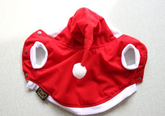 Fashion Doggy christmas outfits for small dog clothes Red Hooded XS / S / M
