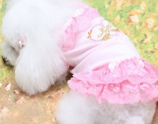 Medium Dog clothes shih tzu puppies Dress Cute Purple Lace Tutu Tulle