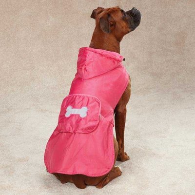 Fleece-Lined Stowaway Dog Rain Jacket Custom Dog Hoodies / doggie apparel XX XS