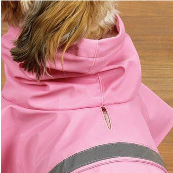 Pink Medium , XXL Dog raincoat with hood for small dogs Nylon dog coat