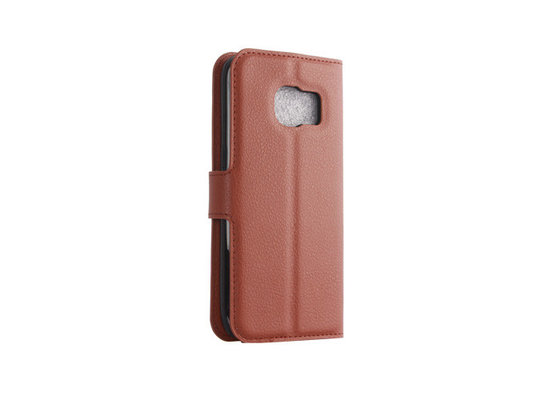 PU Samsung Galaxy Wallet Case , Brown Color Mobile Phone Wallet Cases