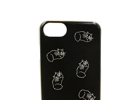Black IPhone 7 Plus Cell Phone Back Cover PC Material With UV Printing Cats