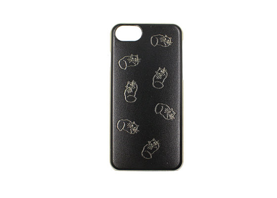 Black IPhone 7 Plus Cell Phone Back Cover PC Material With UV Printing Cats