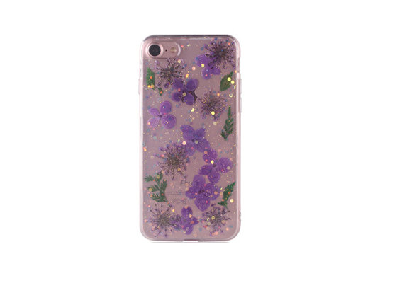 Purple Lavender IPhone Cell Phone Wallet Case Tpu Material For Men / Women