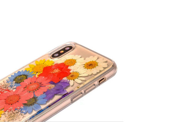 Colorful Dust Proof Phone Case , IPhone X Soft Phone Cases Flowers Printing