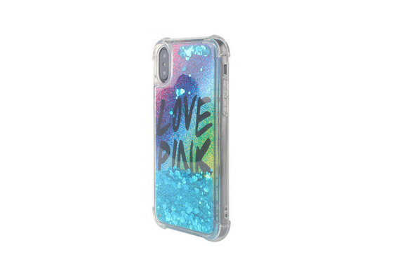 Anti Dust Iphone X Cell Phone Wallet Case Shimmering Powder Mixed Color