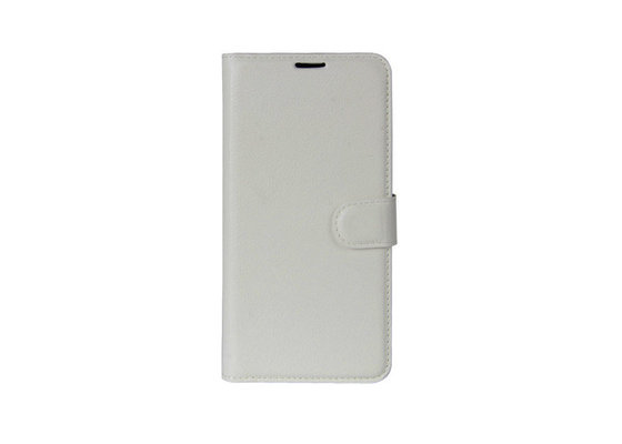Classical Pu Leather IPhone X Phone Case Single Gray Color Multi Functions