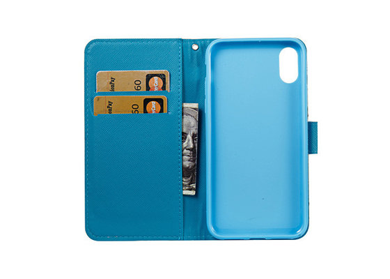 Shockproof IPhone X Pu Leather Phone Case Stylish Surface With Easy Button
