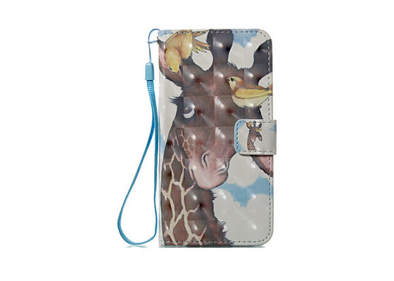 Custom Image Pu Leather IPhone X Phone Case With Card Pocket SGS Certification