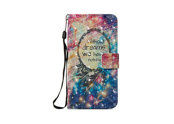 Rainbow Colors Pu Leather Phone Case Various Type With Inside Card Bags
