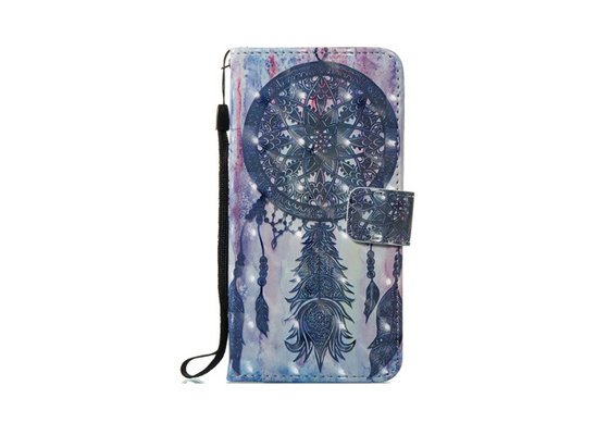 Multiifunctional Cell Phone Case With Credit Card Holder Devotional Eight Diagrams Pattern