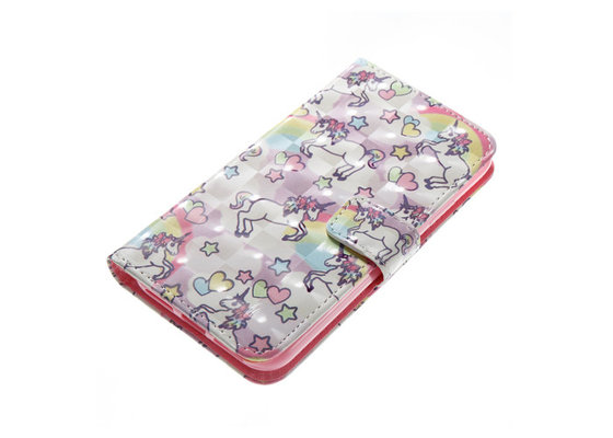 Romantic Unicorn IPhone X Phone Case Containing Cards Good Flexibility