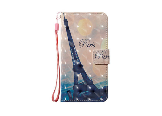 Tower Paris Universal Cell Phone Wallet Case , Washable IPhone X Magnetic Flip Cover