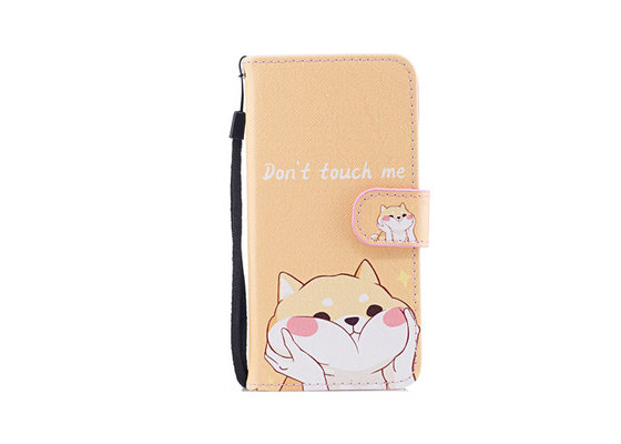 Customized Flip Phone Iphone Case , IPhone X Credit Card Phone Case Yellow Color