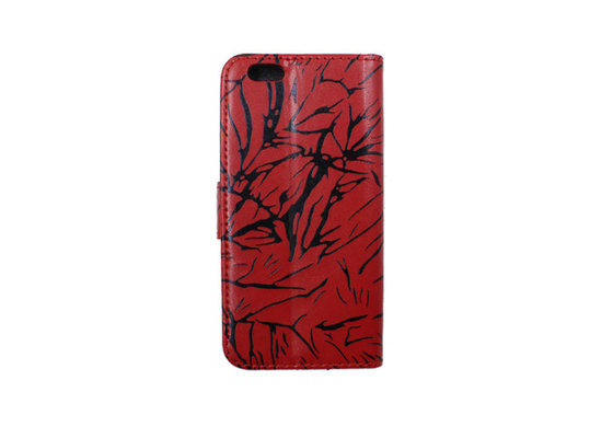Blood Red Apple Cell Phone Cases Shockproof Wallet Style Easy Installation