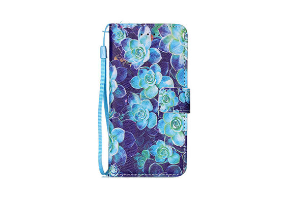 Multifunctional Dust Proof Phone Case , Blue Flowers Scratch Proof Iphone 6 Case