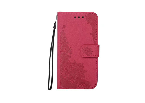 Pure Red Drop Resistant Phone Case , Magnetic Shock Resistant Iphone Case