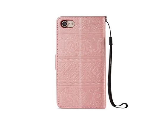 Plain Pink Iphone 7 Plus Phone Cases , Flip Phone Case Fashionable Style