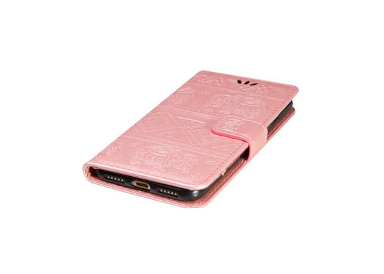 Plain Pink Iphone 7 Plus Phone Cases , Flip Phone Case Fashionable Style