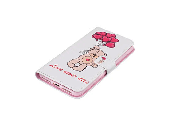 Balloon Bear Personalized Smartphone Cases Tpu Material Flip Wallet Type