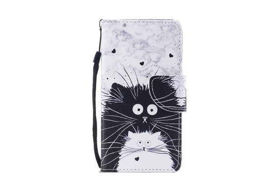 Card Pocket IPhone 8 Plus Phone Case Flip Open Chinchilla Lanigera Molina Pattern