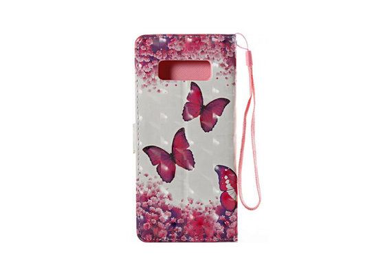Butterfly Couple Pink Samsung Note 8 Flip Case Waterproof With Loop