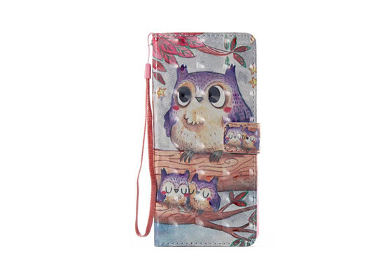 Purple Owls Pink Samsung Galaxy Note 8 Case Tpu Material Comfortable Touching