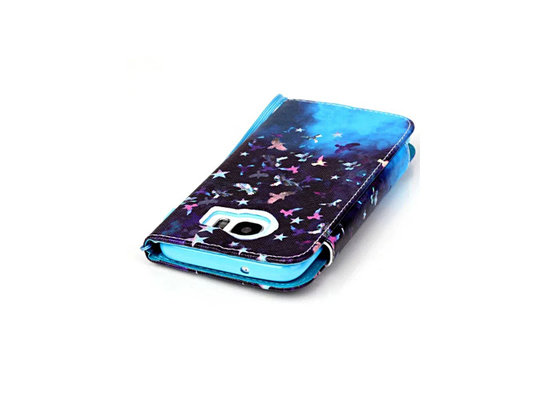 Custom S7 Cell Phone Cases , Full Star Evening Tpu Samsung Leather Phone Cases