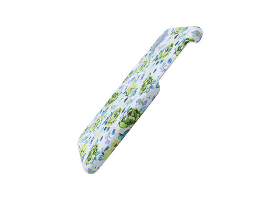 Protective IPhone X Pc Phone Case Green Flower Pattern Scratch Resistant