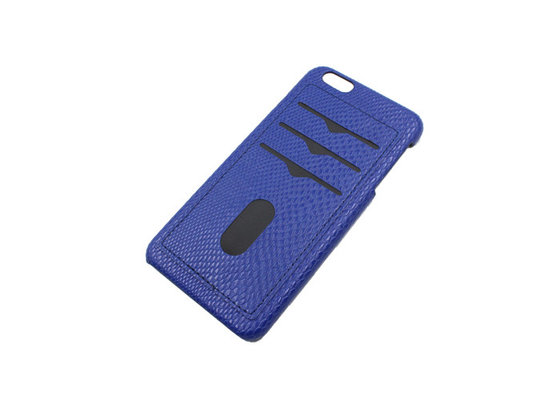 Card Pocket Simple Cell Phone Wallet Case Back Cover Blue / Black Color