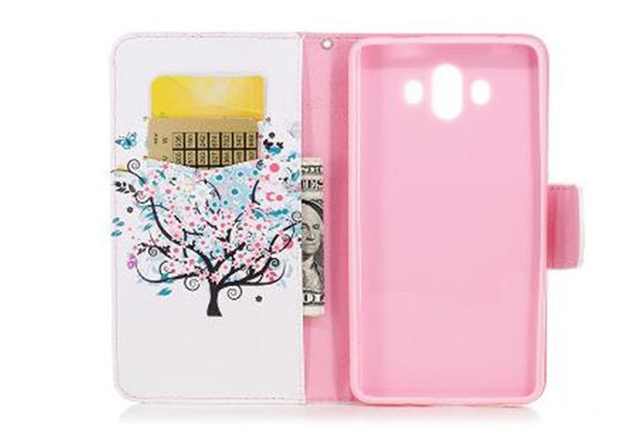 Colorful Tree Pu Leather Phone Case Mixed Color With Multi Function For Huawei