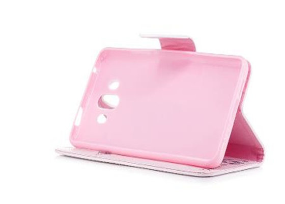 Lovely Giraffe Card Pocket Phone Case , Cell Phone Wallet Case For Huawei