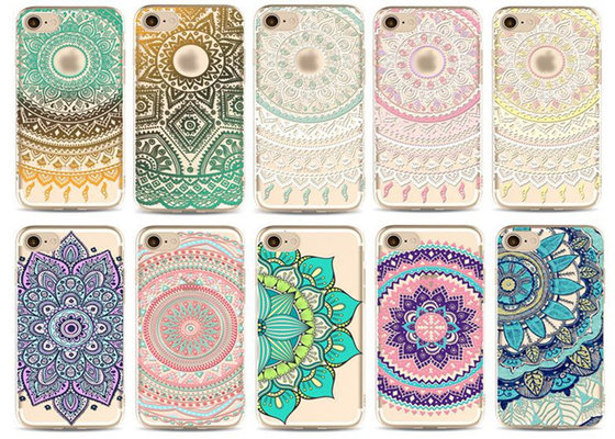 Flower Decorated Custom Made Phone Cases / Tpu iPhone protective cover