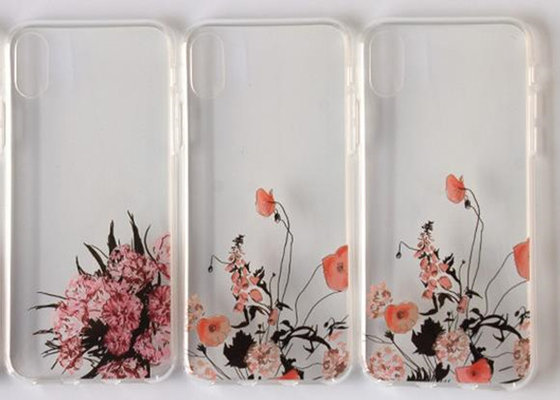 Uv Printing Flower Design iPhone X Phone Case / Tpu Slim Mobile Skin Cover