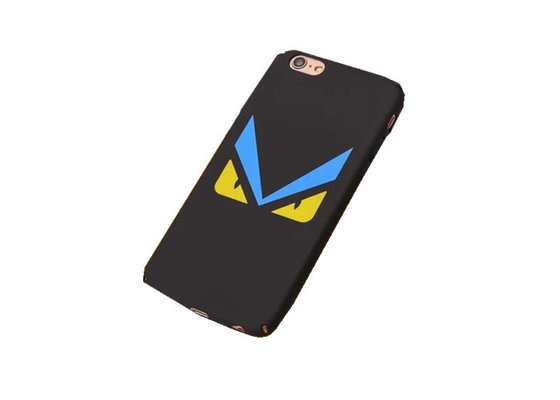 Matting Surface  Black Iphone  Pc Phone Case Back Cover With Silkprint Face