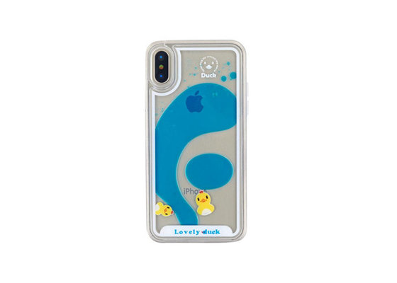 Summer Design Custom Made Phone Cases Cute Duck With Quick-sand For Iphone X