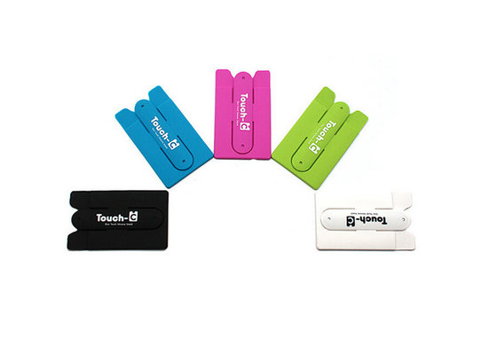 Custom 3M Sticky Adhesive Great Sticker Silicone Credit Card Holder Wallet Pocket