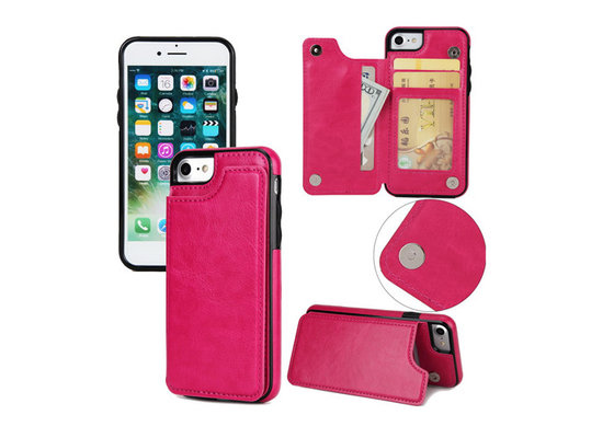 Grid Pu Leather Phone Case Various Type Customized Designer Eco - Friendly