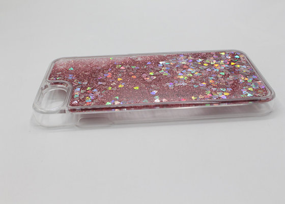 Special Color Glitter Custom Made Phone Cases With Heart - shaped sequins