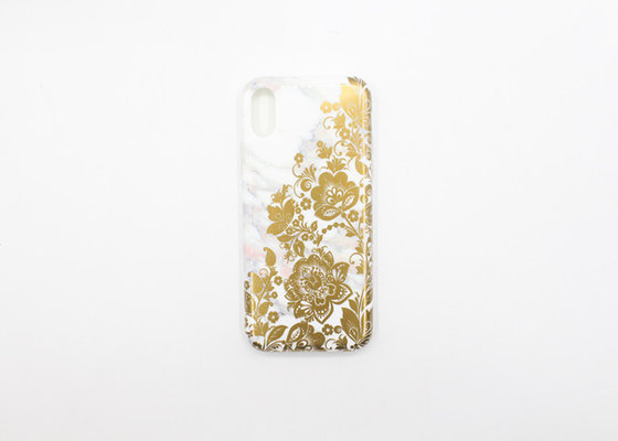 IMD Soft Custom Design Phone Cases With Screen Printing Gold Flower