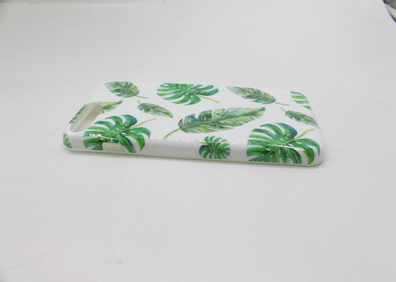 Green Leaf Decoration IMD With TPU Apple Cell Phone Cases For Smartphone