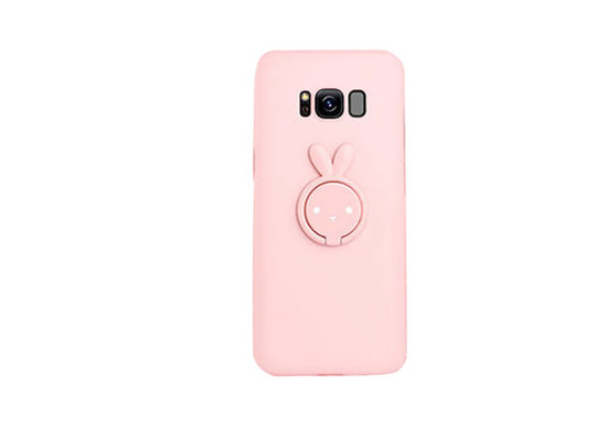 Pink Color Animal Decoration For Samsung Galaxy Phone Cases With TPU