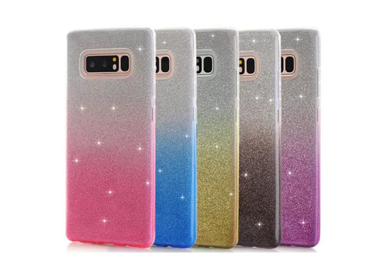 5 Color PC + TPU Samsung Galaxy Phone Cases With Glitter powder , Samsung Android Phone Cases