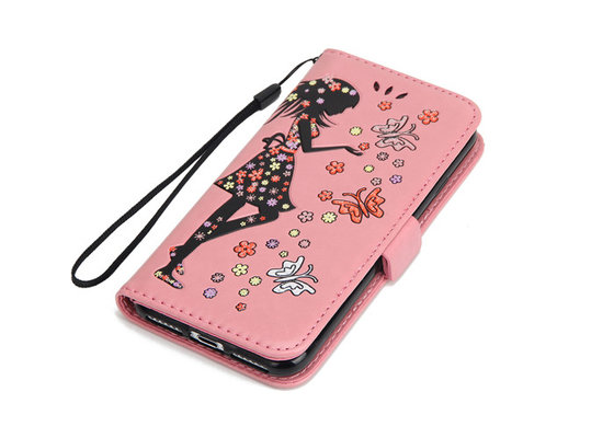 8 Colors Flower Girl Dress Samsung PU Leather Galaxy Phone Wallet Cases